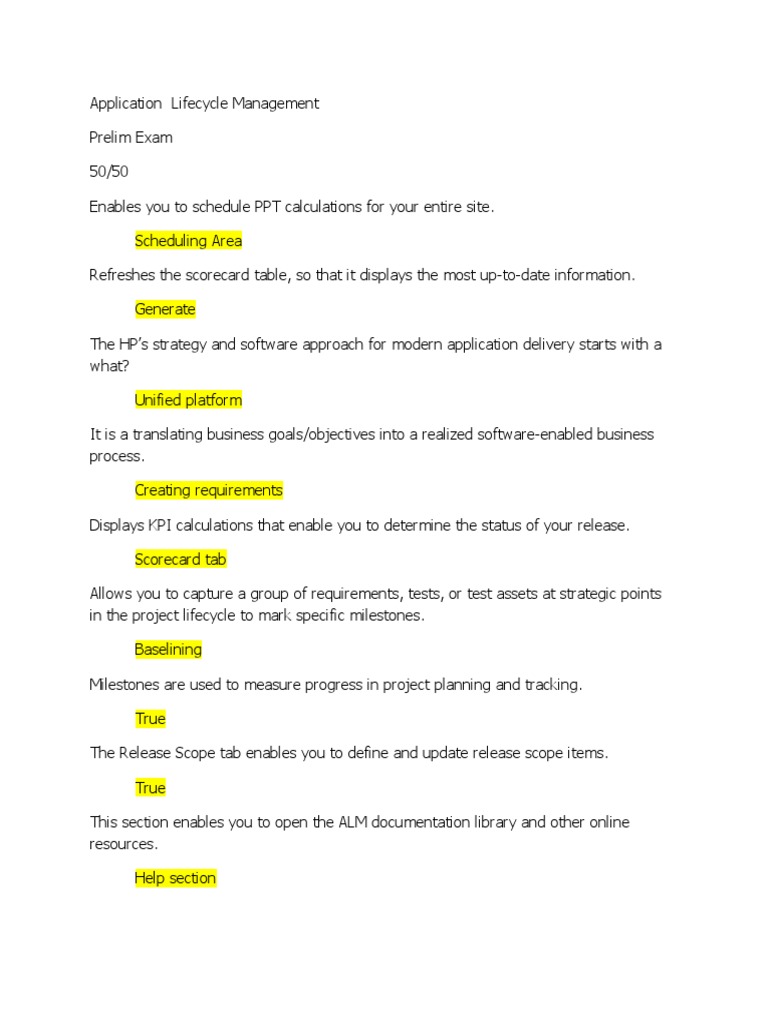 ALM Application Lifecycle Management Guide | PDF | Product Lifecycle ...