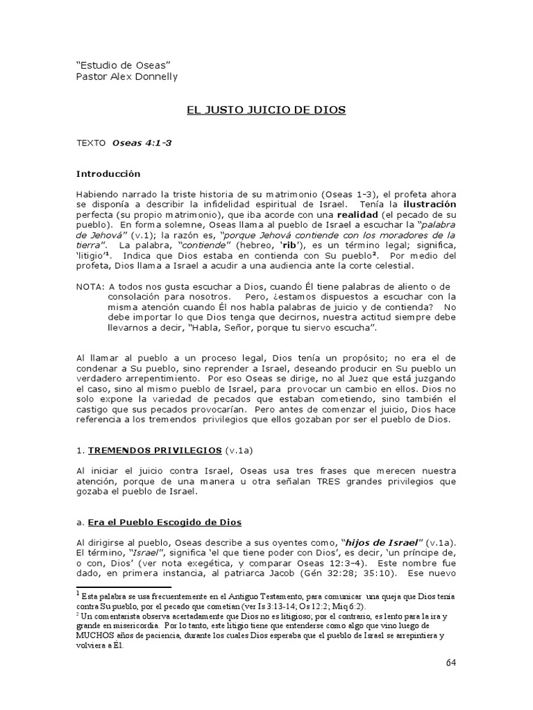 Estudio De Oseas 4 1 3 Revisado Descargar Gratis Pdf Pecado Profeta