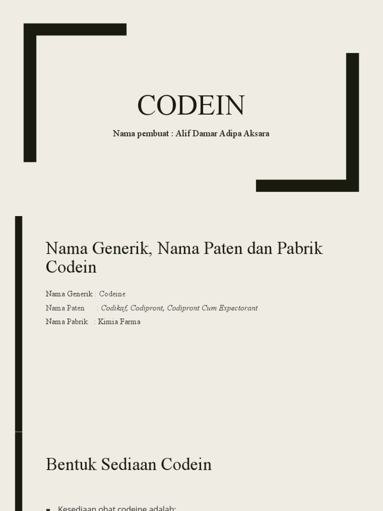 Codein HCL | PDF