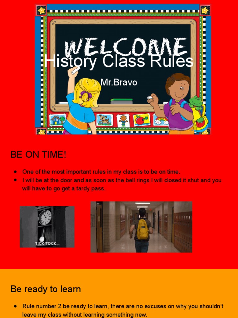 History Class Rules: MR - Bravo | PDF