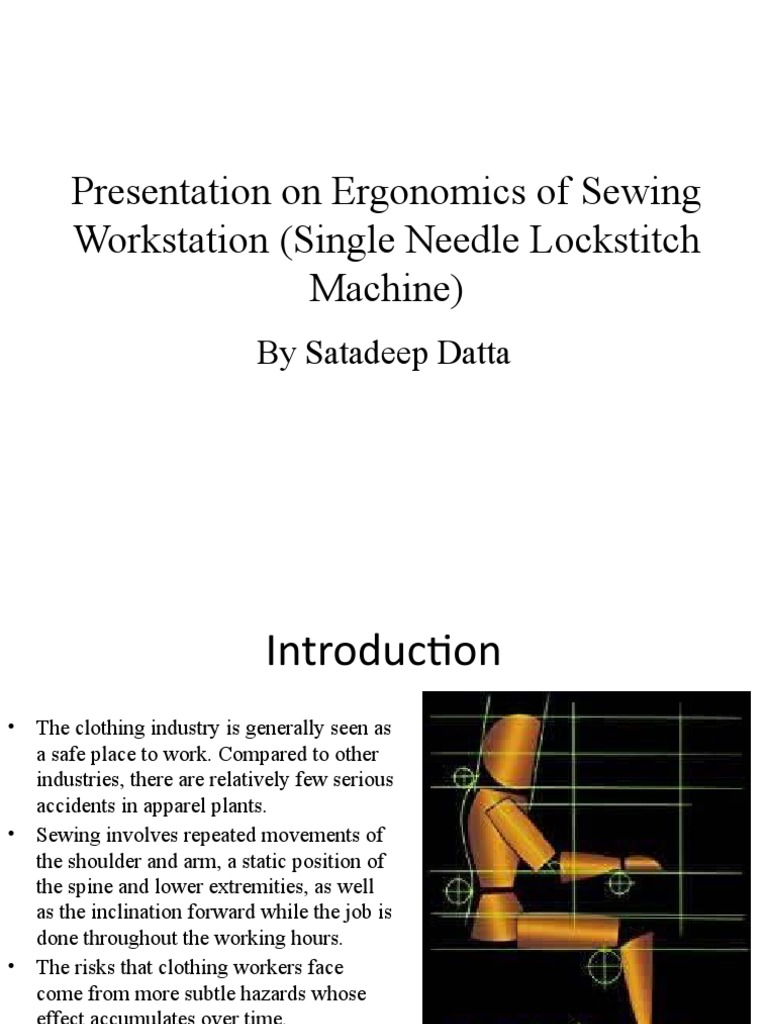 Presentation On Ergonomics of Sewing Workstation (Single | PDF | Chair ...