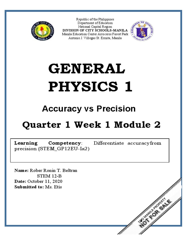 Gen Phy Module 2 Complete AS | PDF | Accuracy And Precision | Scientific Method