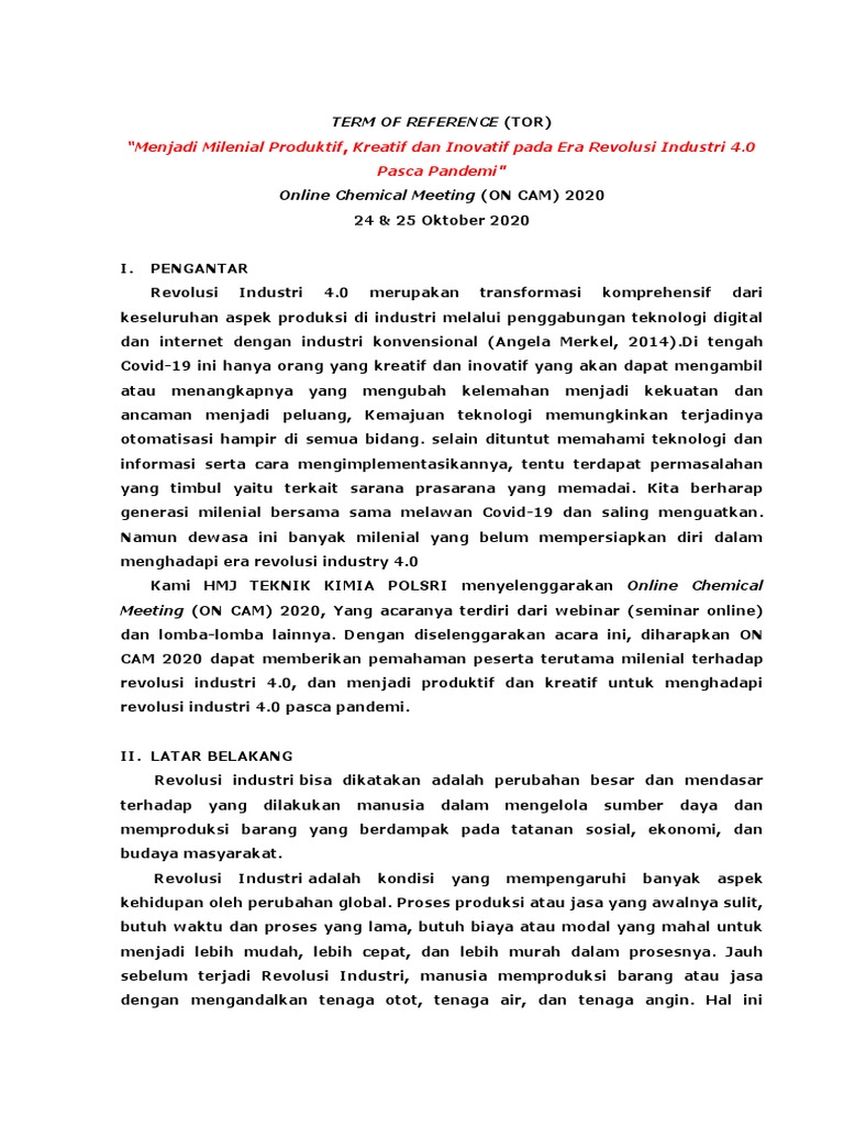 Tor Webinar Umum PDF | PDF | Bisnis | Seni