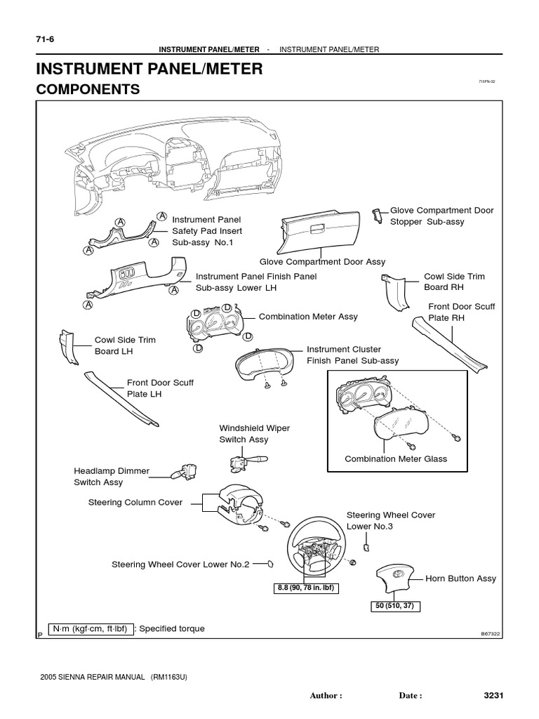 Sienna INSTRUMENT+PANEL-METER | PDF | Machines | Vehicles