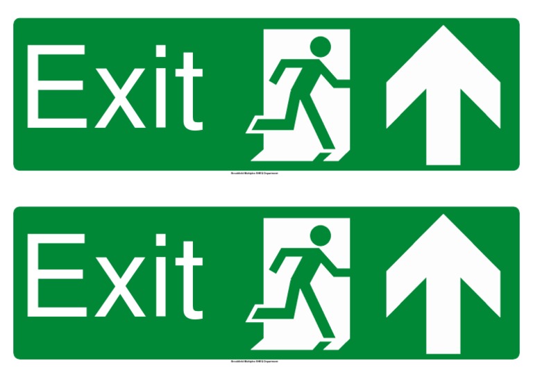 07 Safety Poster - Exit (Up) | PDF