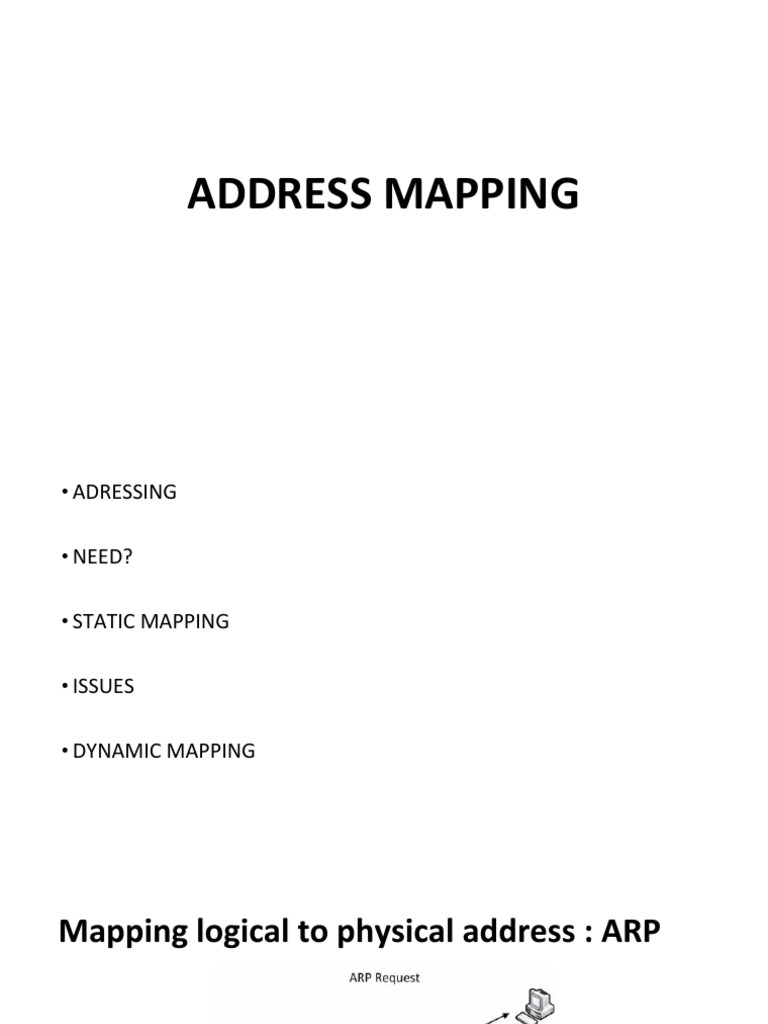 Address Mapping in Data Communication | PDF | Internet Protocols | Computer Networking