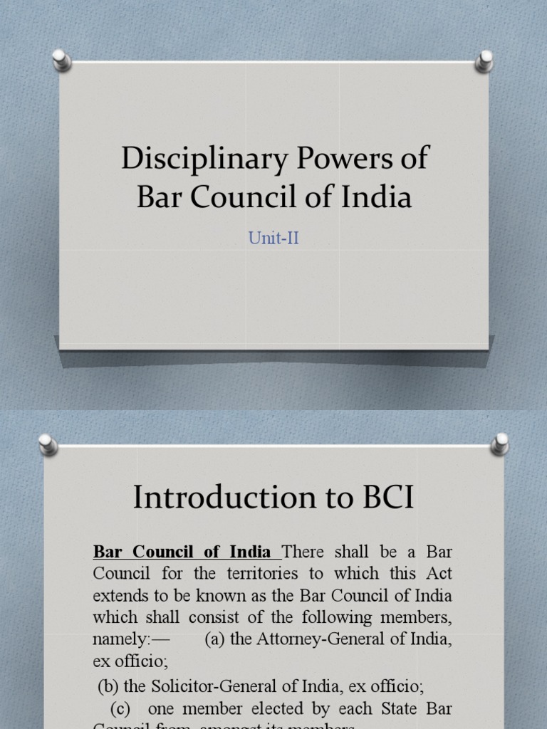 Disciplinary Powers of Bar Council of India | PDF | Advocate | Virtue
