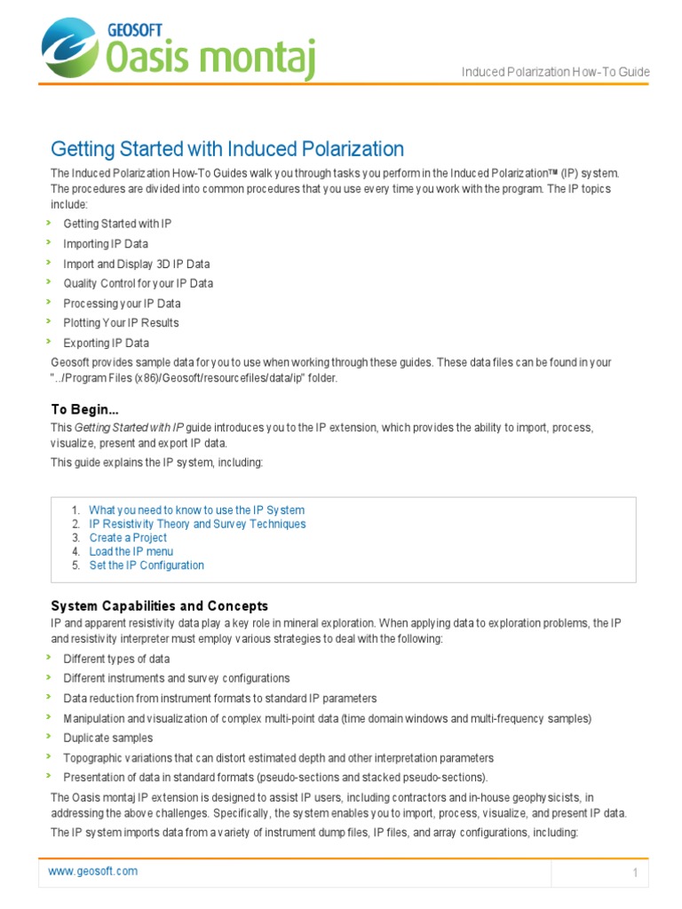 Getting Started With IP | PDF | Electrical Resistivity And Conductivity ... Getting Started With IP | PDF | Electrical Resistivity And Conductivity ...