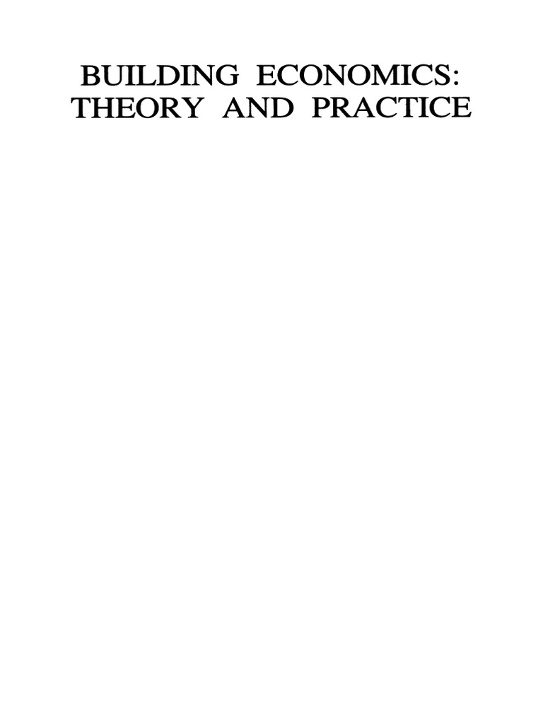 Building Economics: Theory and Practice | PDF | Modern Portfolio Theory | Economics