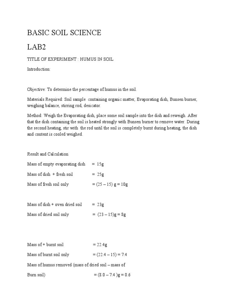 Basic Soil Science | Download Free PDF | Soil | Weight