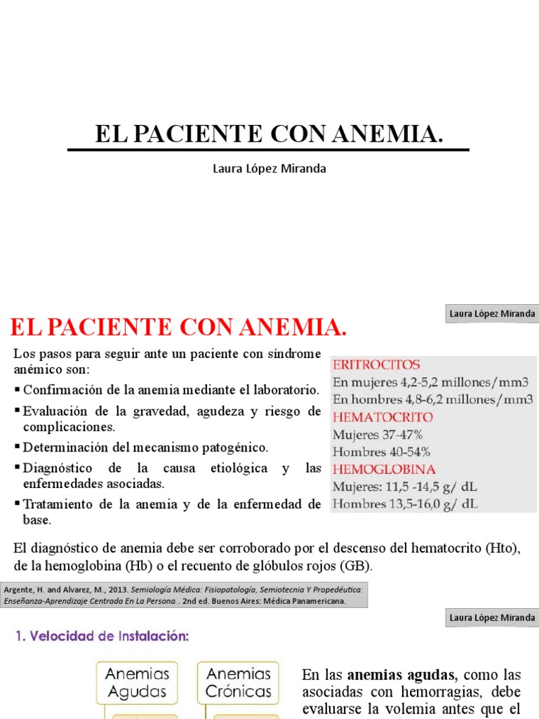 El Paciente Con Anemia | PDF | Anemia | Sangre