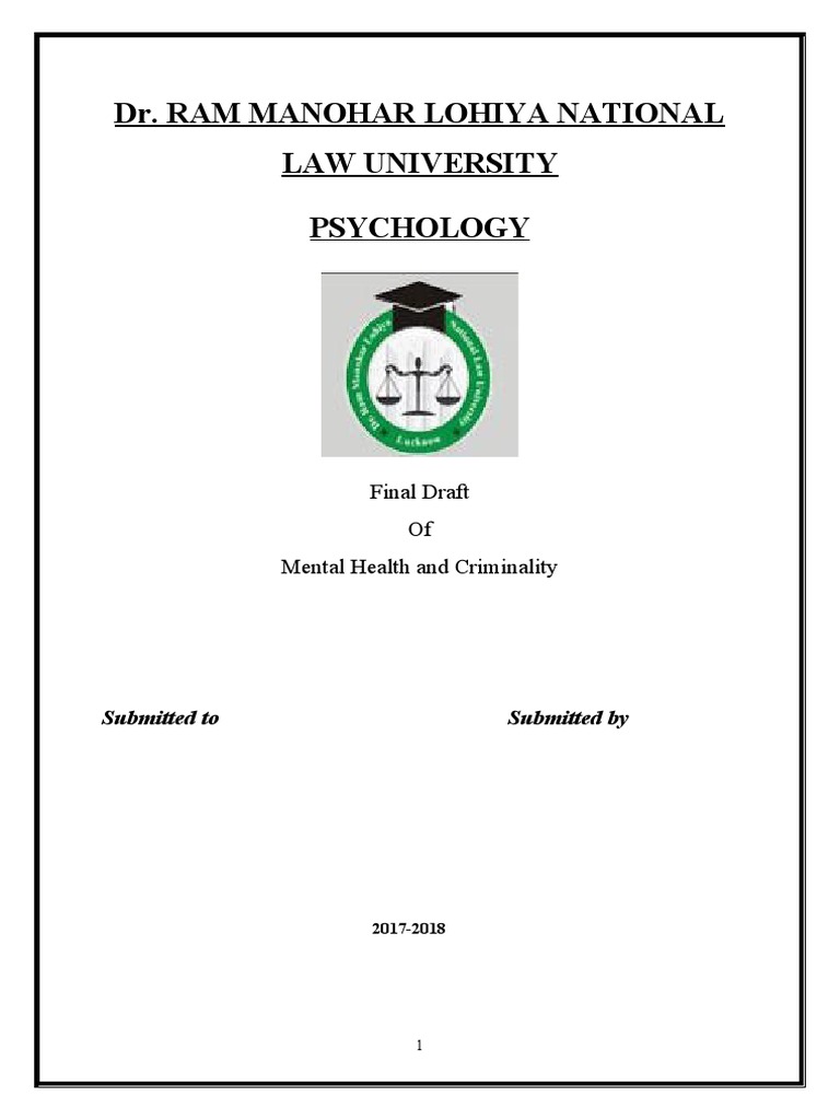 Psychology Project 2nd Sem | PDF | National Health Service | Mental ...