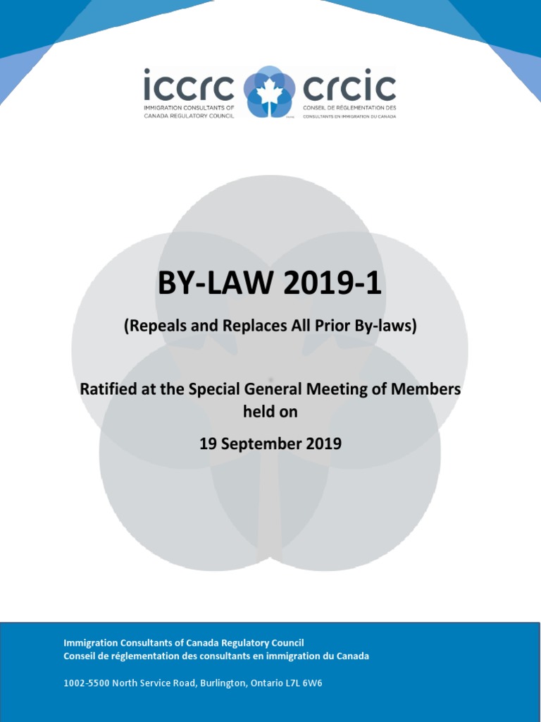 ICCRC Bylaw PDF | PDF | Business | Finance & Money Management