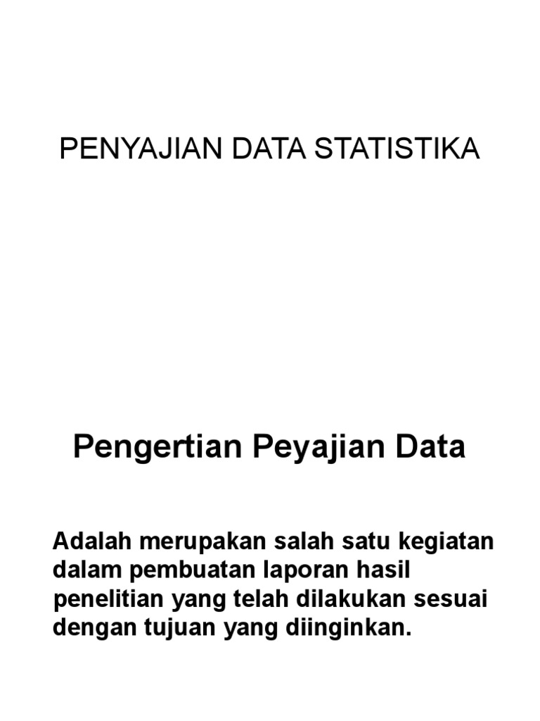 Teknik Penyajian Data Statistika | PDF