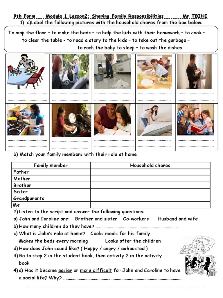 Sharing Family Responsibilities | PDF