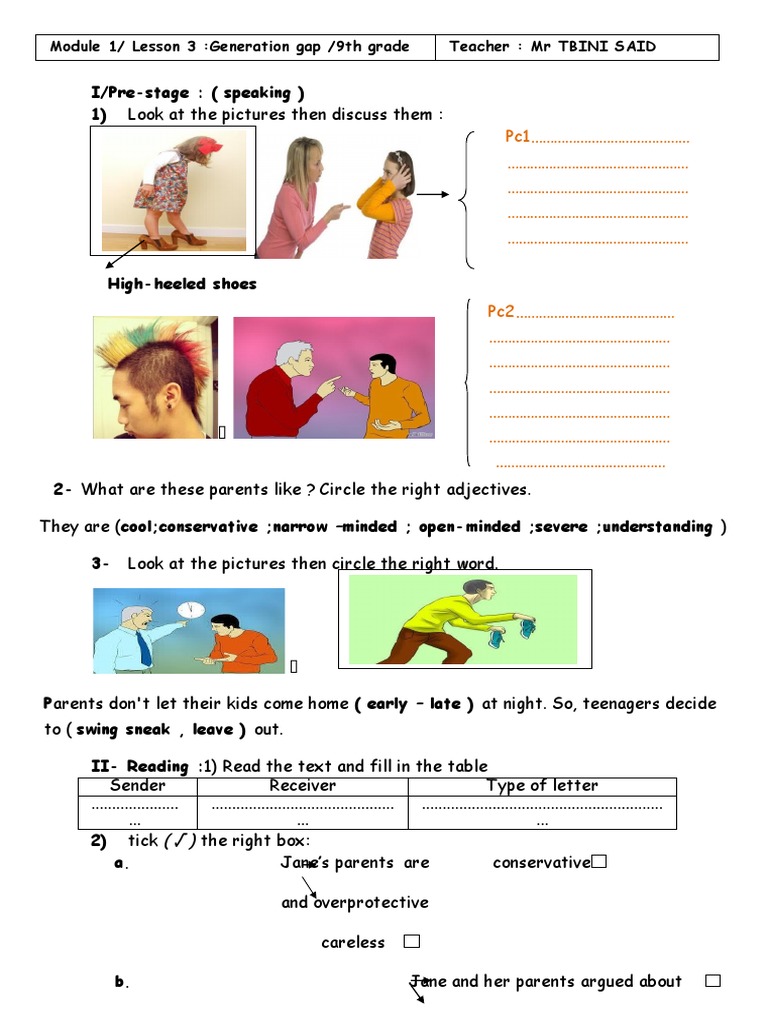 Lesson 3 Generation Gap | PDF