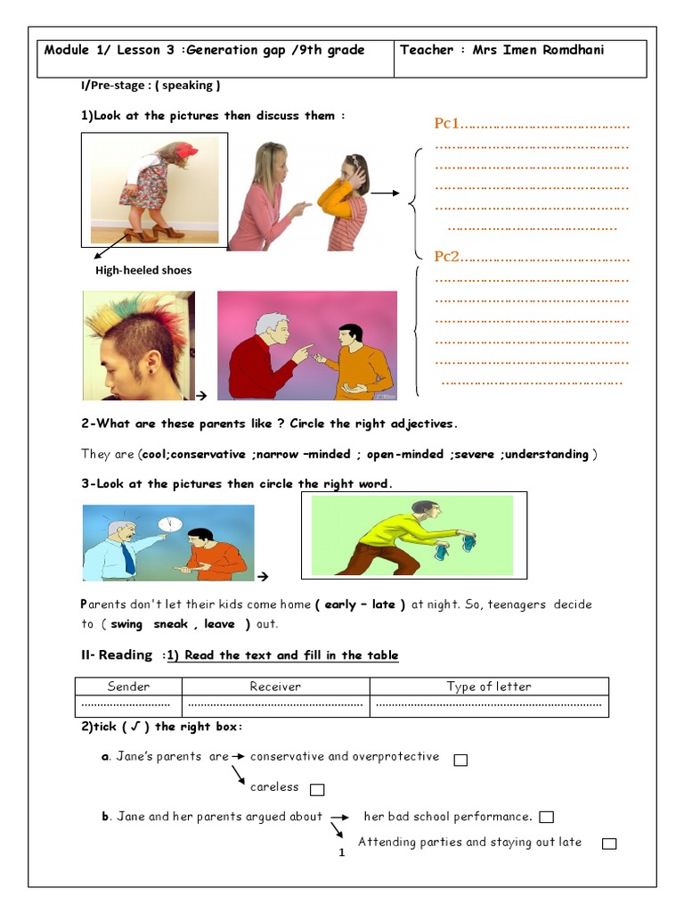 Lesson 3 Generation Gap | PDF