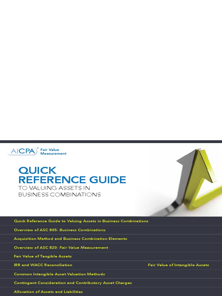 20187-378 - Quick Reference Guide Valuation | PDF | Fair Value ...