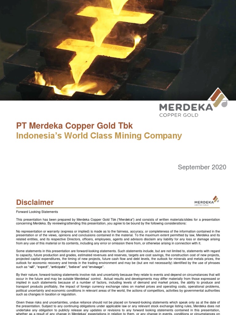 PT Merdeka Copper Gold TBK: Indonesia's World Class Mining Company ...