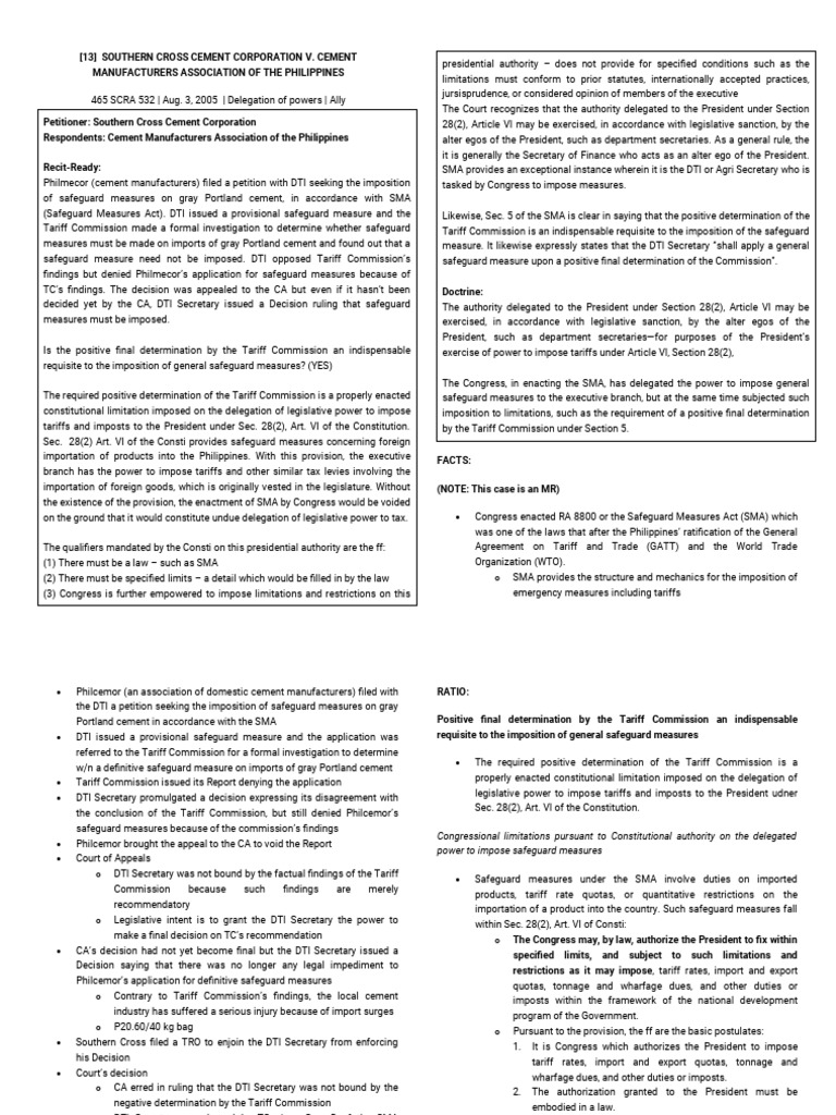 13 Southern Cross Cement Corporation v. Cement Manufacturers ...