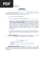 RA 11261 Form 2 - Oath of Undertaking | PDF | Common Law | Justice