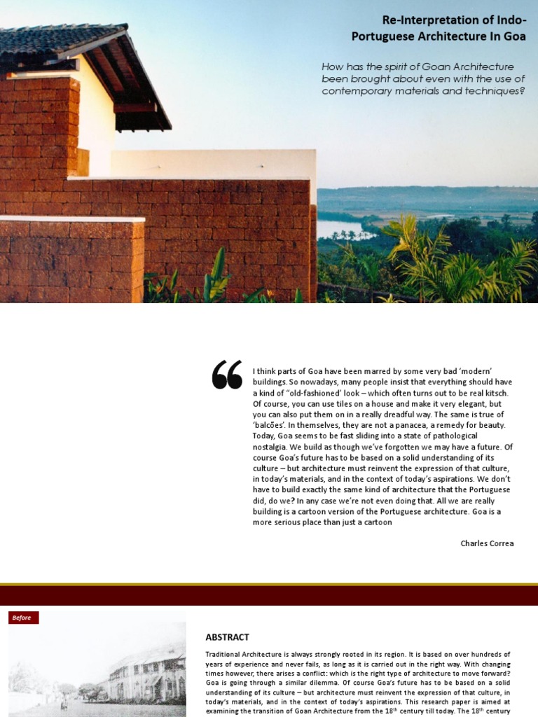 Goan Architecture: Tradition Meets Modernity | PDF | Column | Window