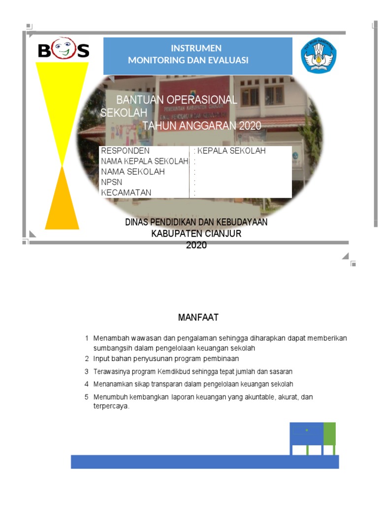 Cover Instrumen Monev Bos-1 | PDF