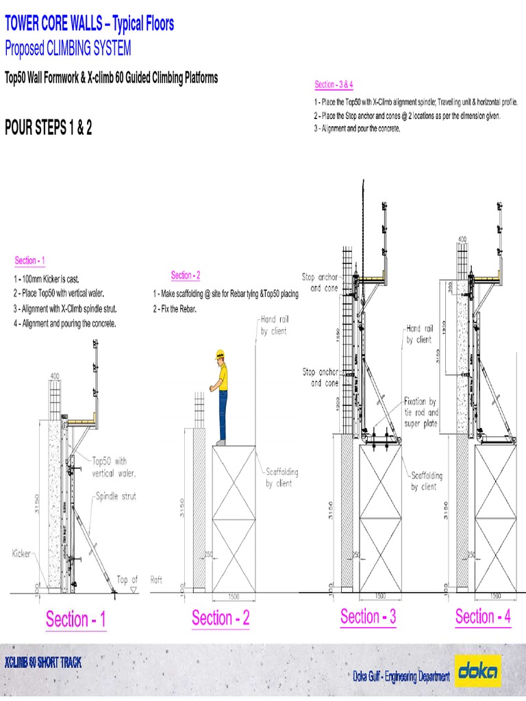 Pour Steps 1 & 2: Proposed Climbing System | PDF
