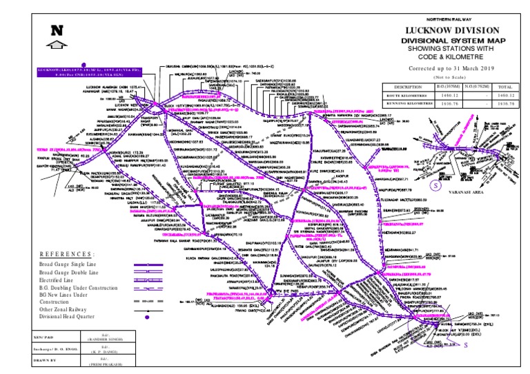 Lucknow Division: Showing Stations With Code & Kilometre | PDF