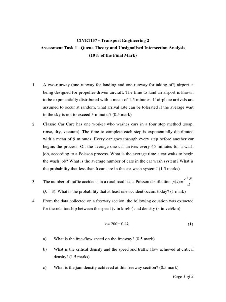 Assessment Task 1 | PDF | Applied Mathematics | Road Transport