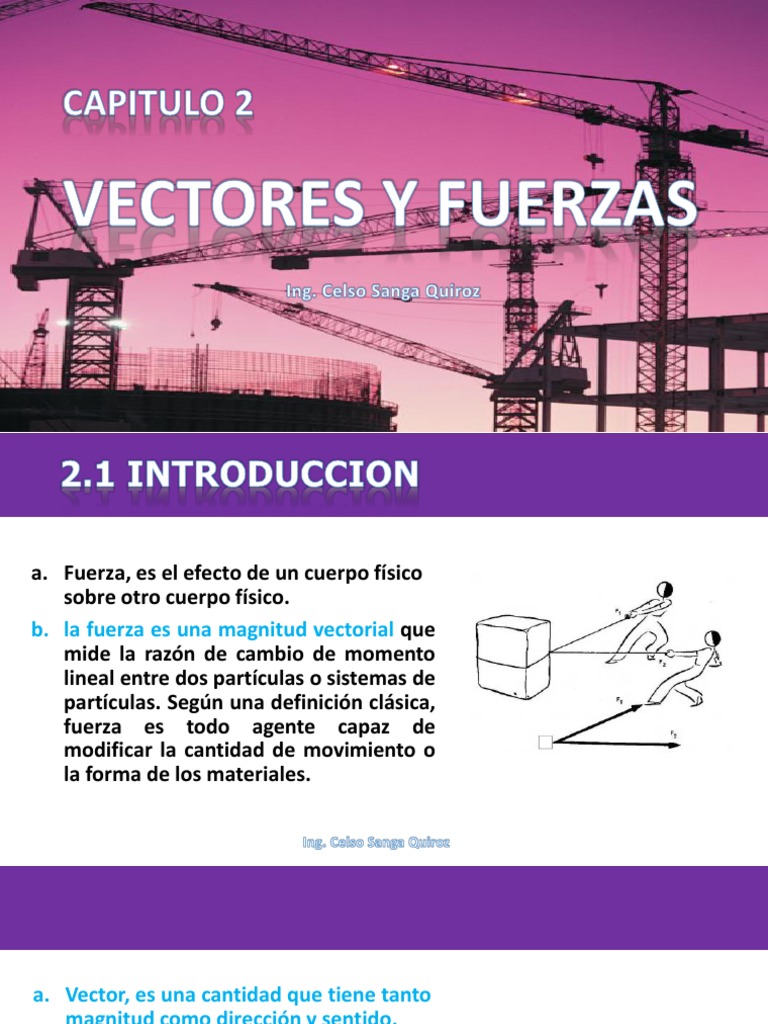 Tema 2 - Cap.2 Vectores y Fuerzas | PDF | Vector Euclidiano | Fuerza