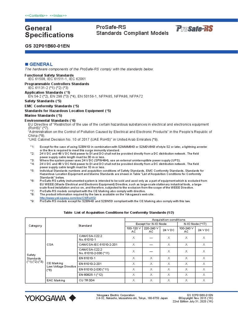 General Specifications: Prosafe-Rs Standards Compliant Models | PDF ...