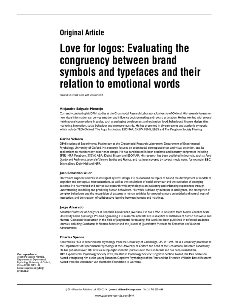 TP2 - Love For Logos Evaluating The Congruency Between Brand Symbols ...