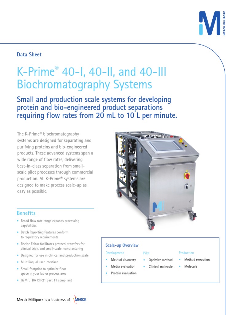 KPrime BIOCHROMATOGRAPHY SYSTEM | PDF | High Performance Liquid ...