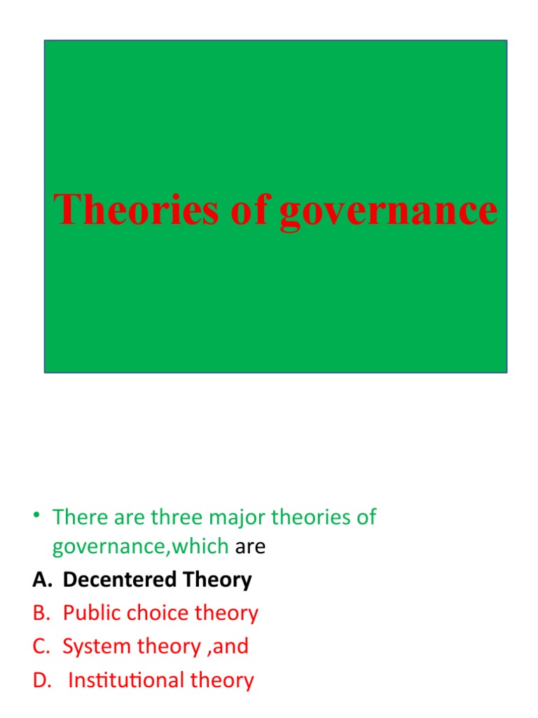 Theories of Governance | PDF | Fiscal Policy | Keynesian Economics