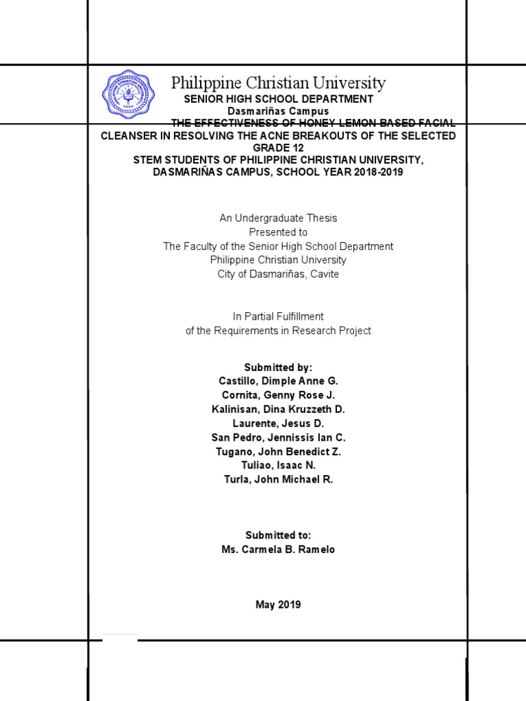 FINAL - Honey-Lemon-Based Facial Cleanser (FOR HARDBOUND) | PDF | Analysis Of Variance | Pimple