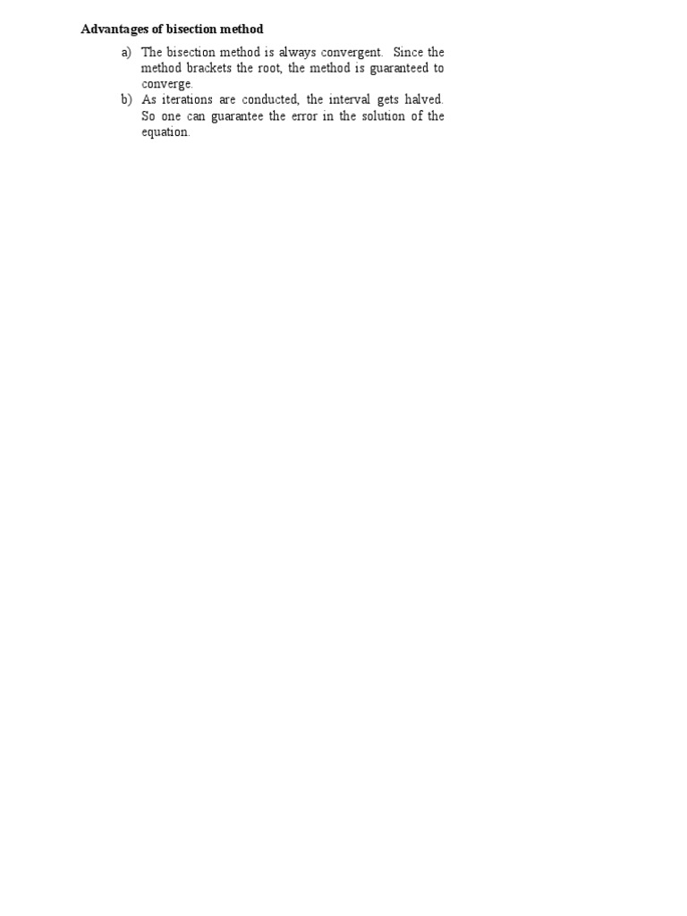 Nle 03 Bisection Advantages PDF | PDF