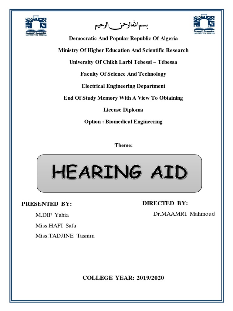 Hearing Aid Pdf Pdf Hearing Aid Ear
