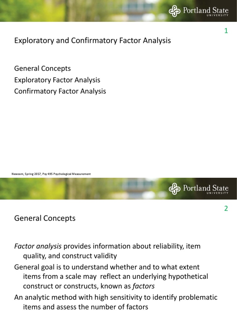 EFA and CFA | PDF | Factor Analysis | Multivariate Statistics
