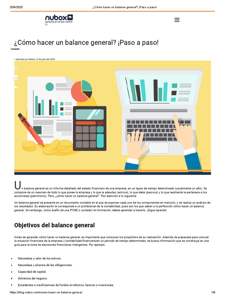 Cómo Hacer un Balance General Paso a Paso | PDF | Hoja de balance ...