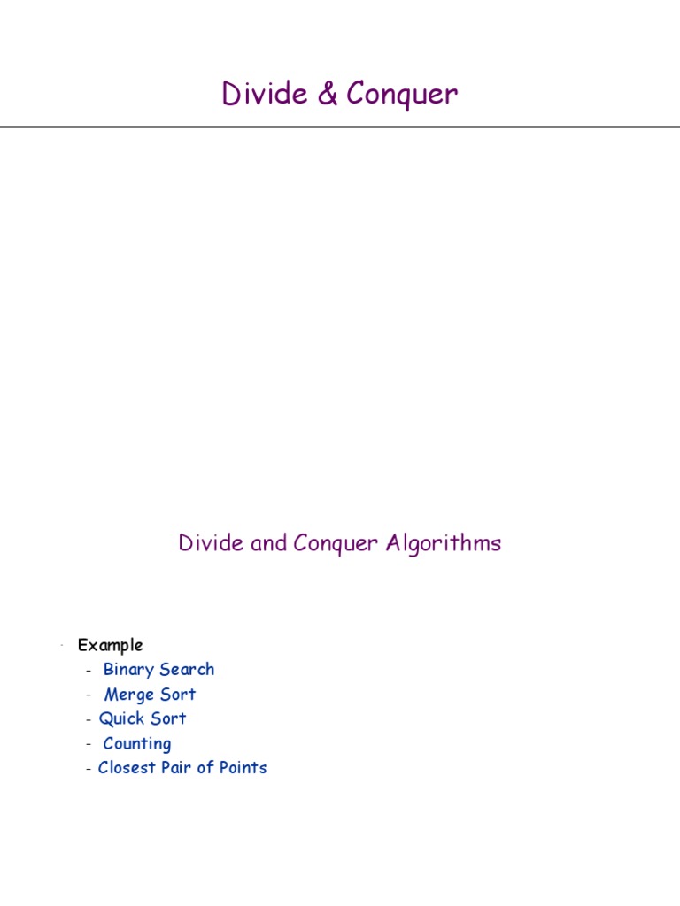 Lecture10 DC | PDF | Algorithms And Data Structures | Theoretical Computer Science