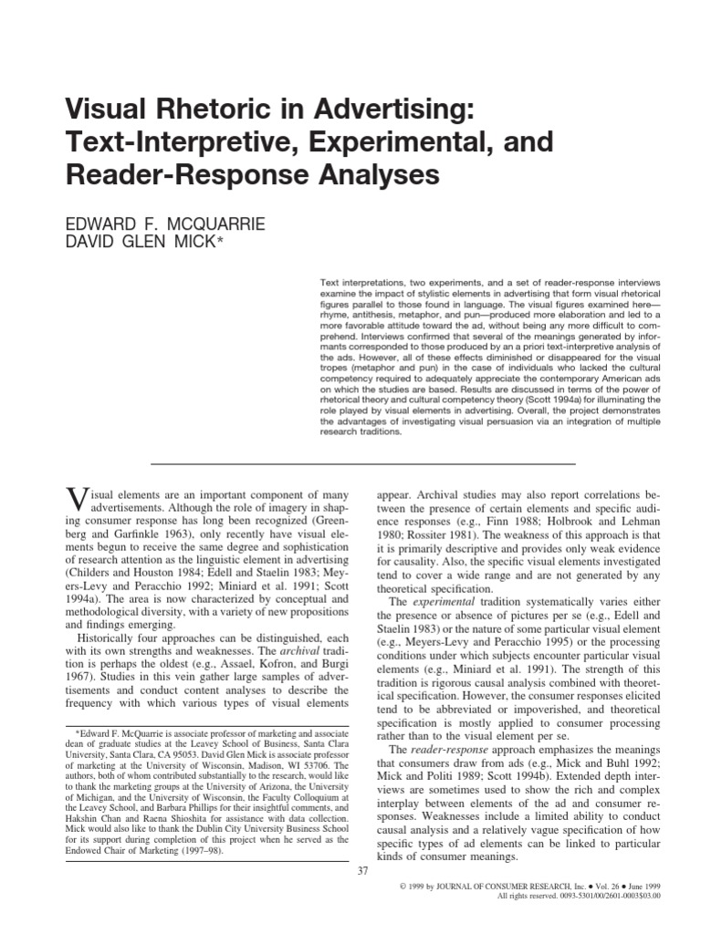 Visual Rhetoric in Advertising Text-Inte PDF | PDF | Rhetoric | Advertising