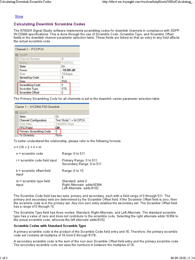 Calculating Downlink Scramble Codes | PDF | Parameter (Computer ...