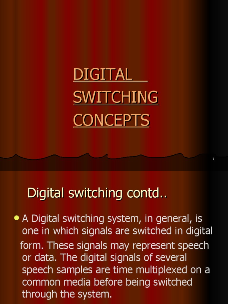 Digital Switching Concepts | PDF | Multiplexing | Digital Data