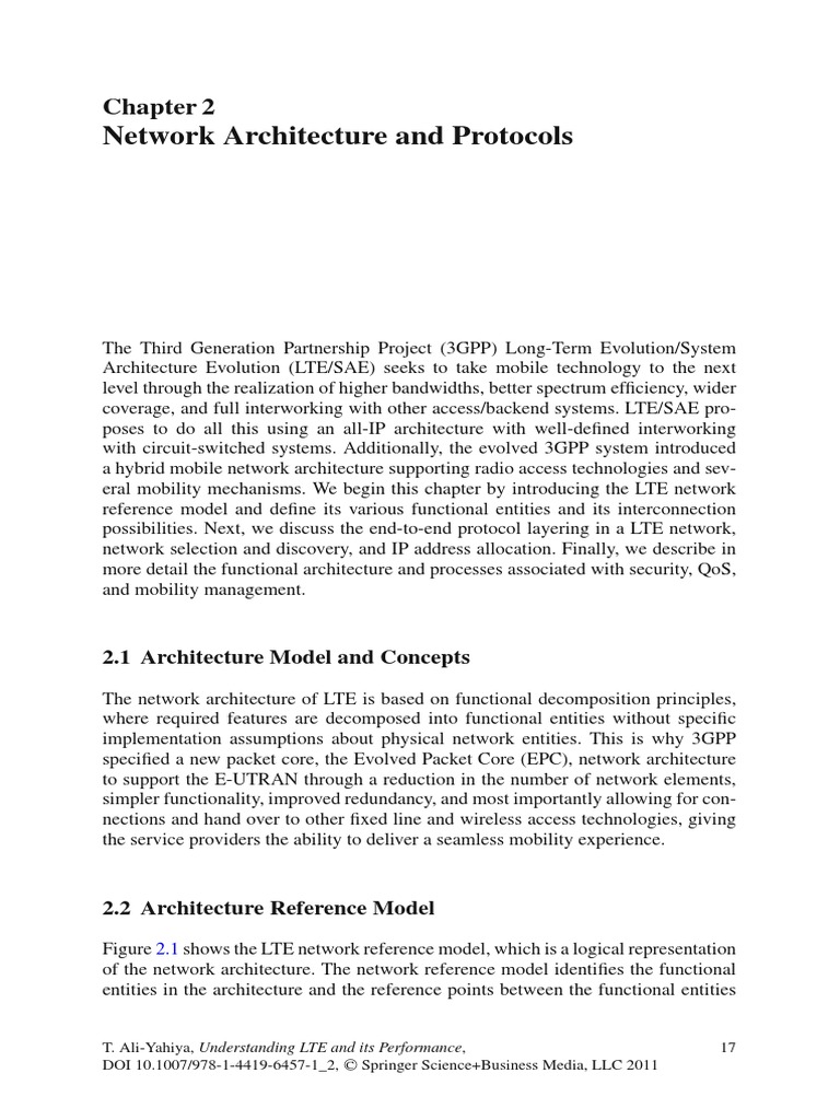 Network Architecture and Protocols | PDF | Lte (Telecommunication ...