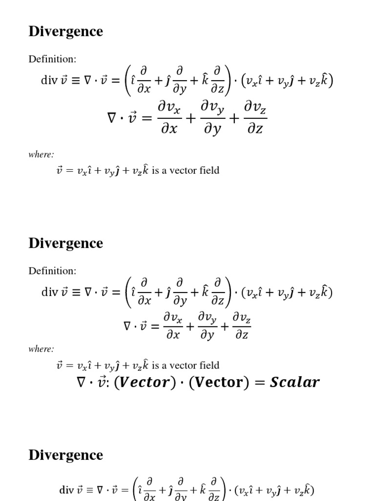 Divergence: Definition | PDF
