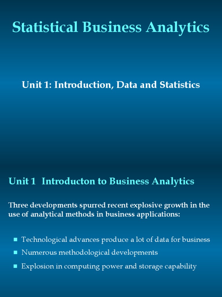 SBA Slides WEEK1 U12 | PDF | Level Of Measurement | Analytics