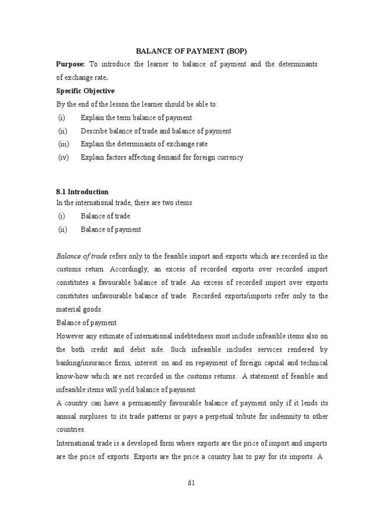 Balance of Payment 1 | PDF | Exchange Rate | Balance Of Payments