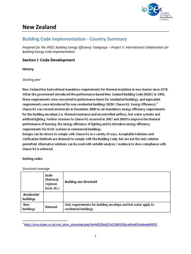 New Zealand: Building Code Implementation - Country Summary | PDF ...