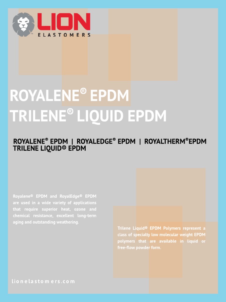 2019 EPDM Brochure Royalene | PDF | Polymers | Applied And ...